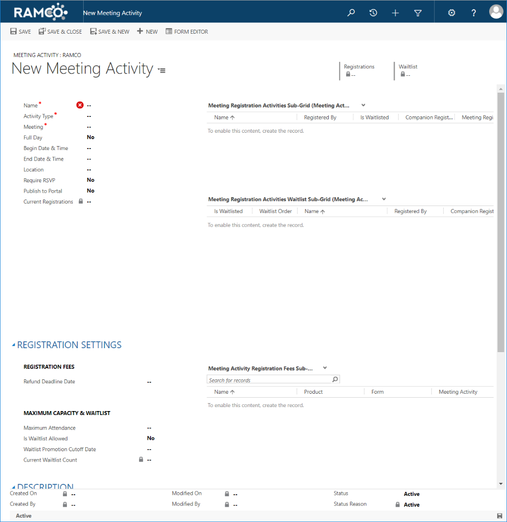 Meeting Activities (cobalt_meetingactivity) – Customer Care Portal