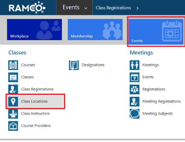 Adding a New Class Location – Customer Care Portal