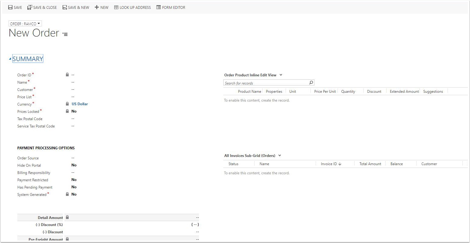 Order (salesorder) – Customer Care Portal