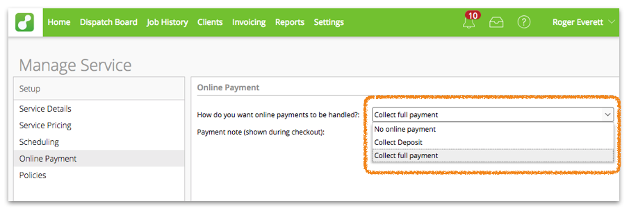 How to accept a deposit or payment with the Services Add-on – ServiceM8 ...