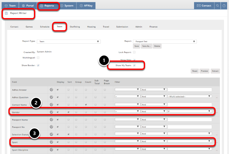 My Team Reports | International Zone