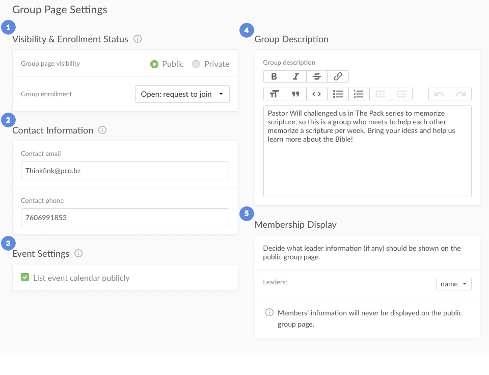 Manage Group Settings – Groups
