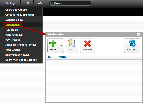 How to add InDesign Dictionaries to your workspace – Support