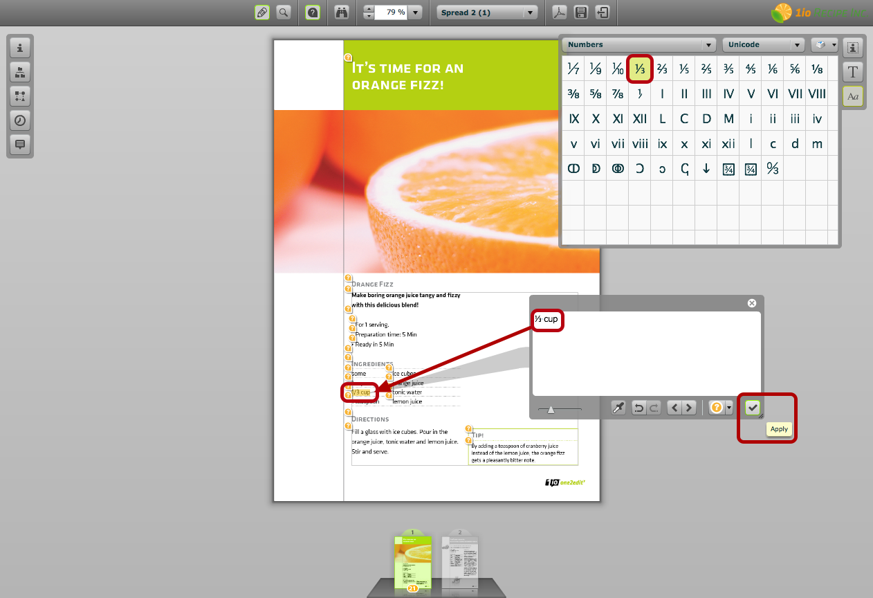 Editing Text - using Glyphs – Support