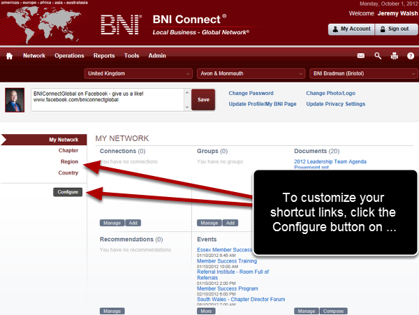 Customizing Shortcut Links On The Landing Page – BNI Connect & BNI ...