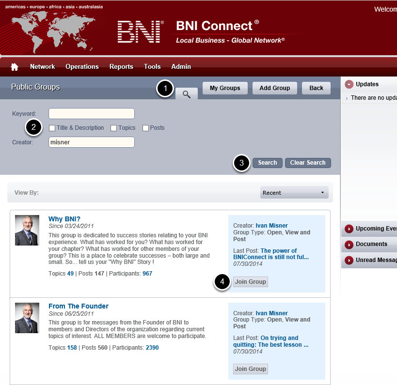 Joining a Group in BNI Connect – BNI Connect & BNI University Support ...