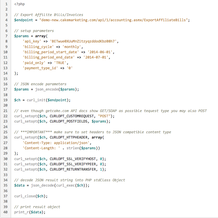 Receiving API Response In JSON CAKE