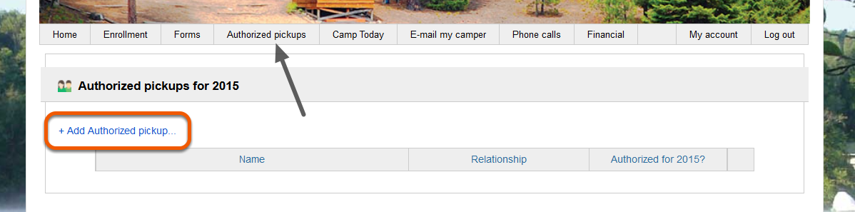 Adding Authorized Pickups on the Parent Dashboard – CampSite Support