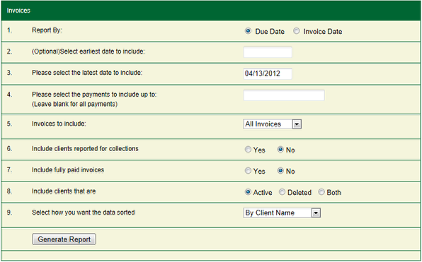 Accounts Receivable – EZFacility