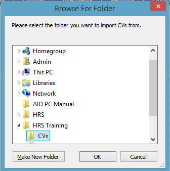 Bulk CV Import – HRS