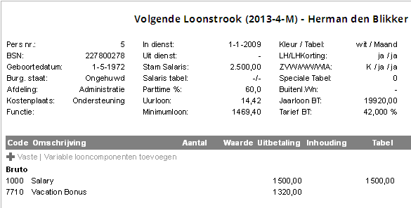 Loonstrook en Jaaropgave in het Engels – Nmbrs® Payroll NL