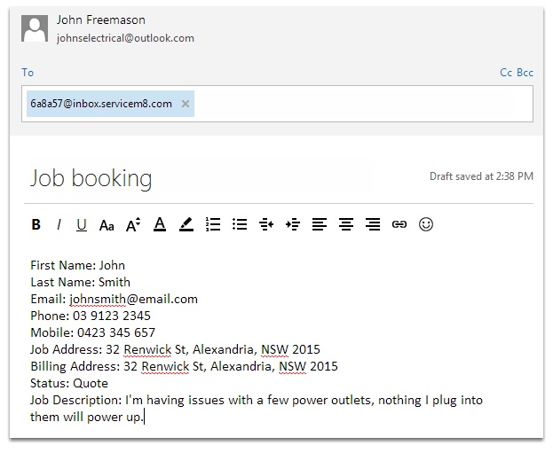 How the inbox job card auto-fill feature works – ServiceM8 Help