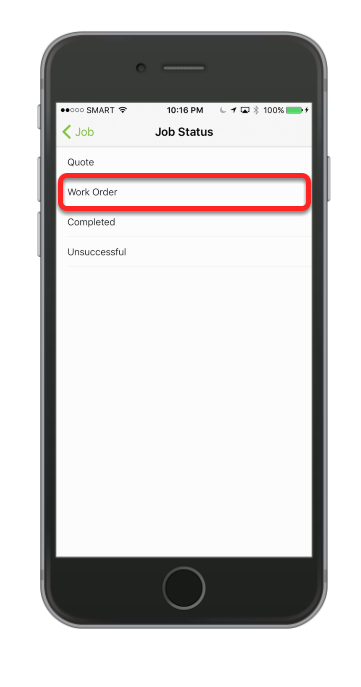 How to change the status of a job on the app – ServiceM8 Help