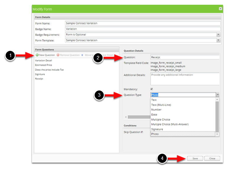 How to add a photo into a form – ServiceM8 Help