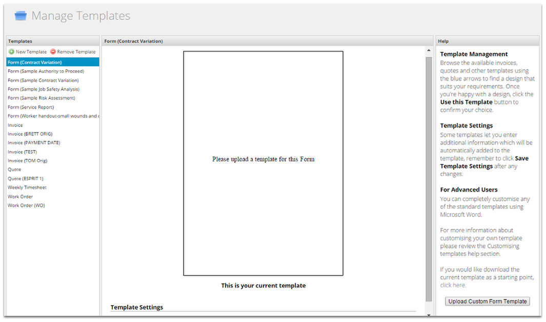 Forms How To Link The Contract Variation Form To The Contract Variation Document Template