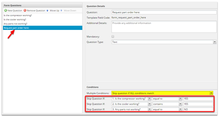 Using the Skip Question IF condition in the form – ServiceM8 Help
