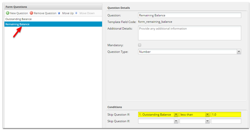 Using the Skip Question IF condition in the form – ServiceM8 Help