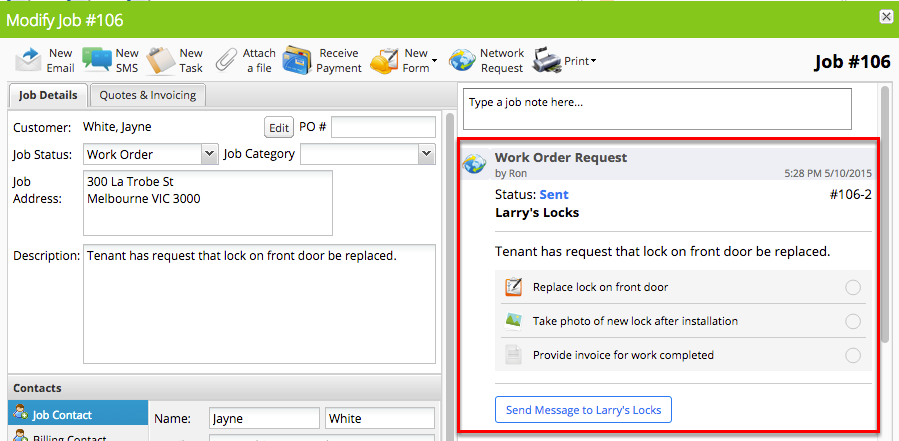 How to send a Network Request – ServiceM8 Help