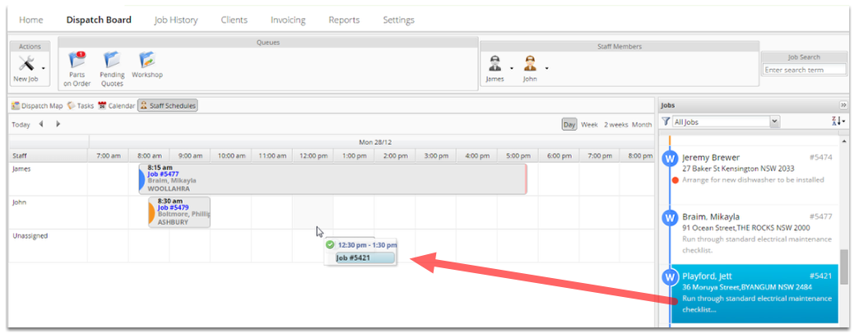 Dispatch Board - Overview – ServiceM8 Help