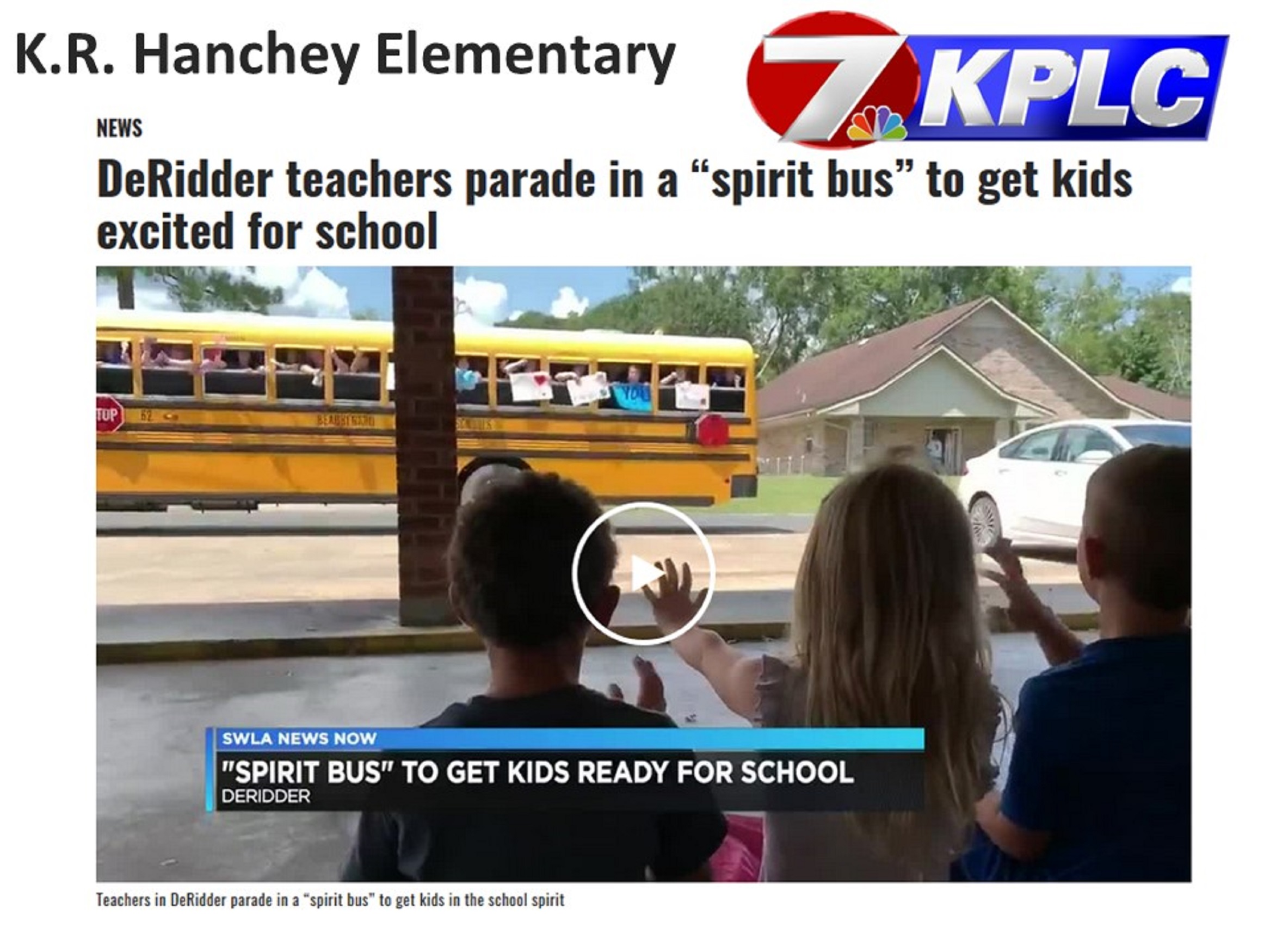 K.R. Hanchey Elementary - KRH Spirit Bus
