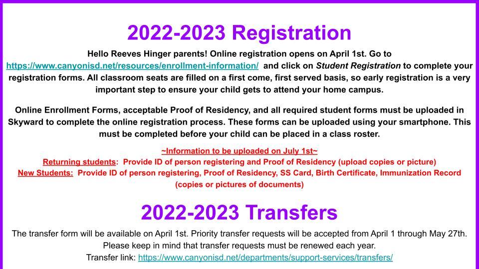 Reeves-Hinger Elementary - News Articles