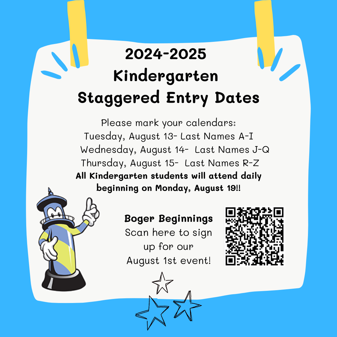 Charles E Boger Elementary - Kindergarten Information