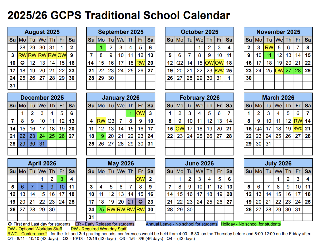 Granville County Public Schools - Calendars