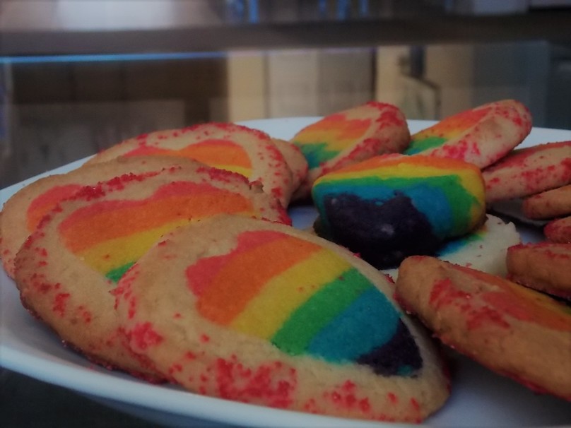 Finish Off Date Night With These Rainbow Heart Cookies