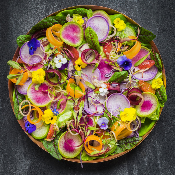 10 Edible Flower Salads That Are Way Too Pretty to Eat