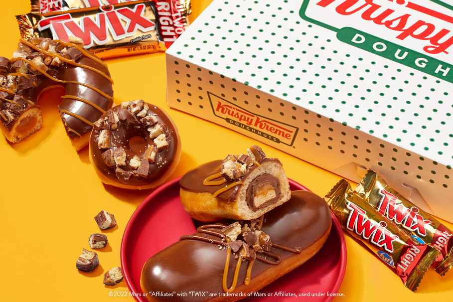 Krispy Kreme and Twix Drops 3 New Donuts (One Has an Entire Candy Bar)