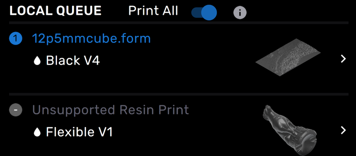Automatically printing queued prints (Formlabs LFS printers)
