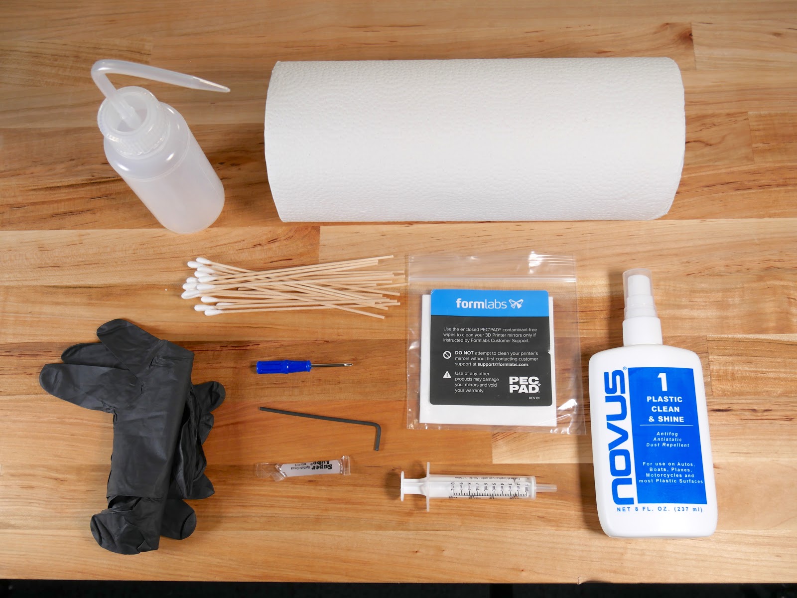 Cleaning after a resin spill (Form 4 generation)