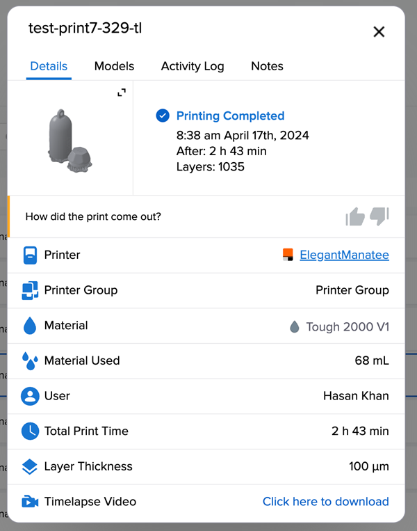 Using the camera on Form 4 and Form 4L generation printers