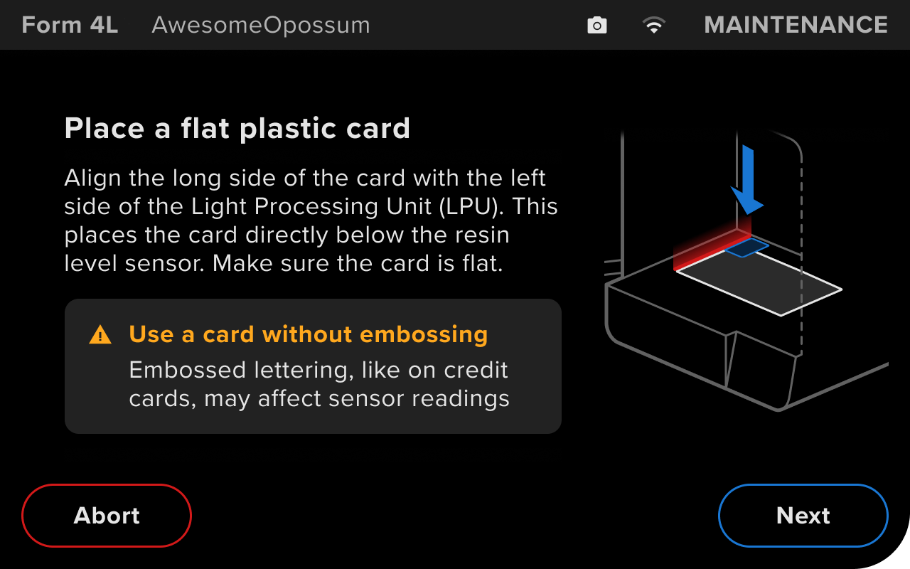 Calibrating the resin level sensor (Form 4 and Form 4L generation)