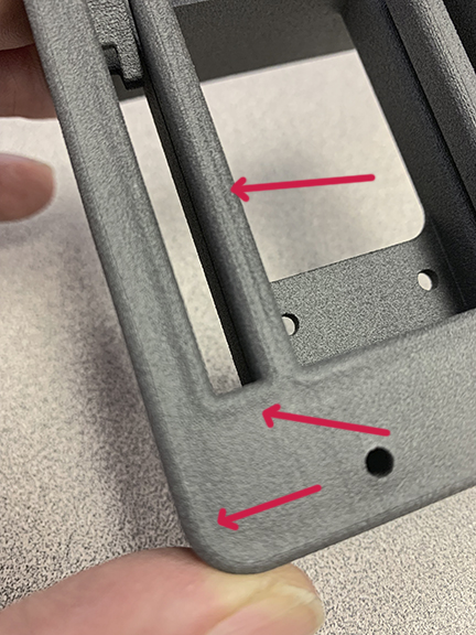 Dimpling and pitting (SLS)