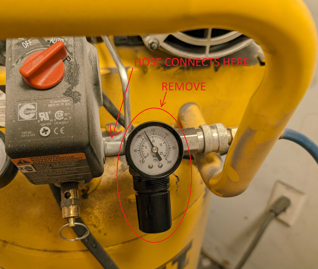 Setting up a compressed air supply for the Fuse Blast