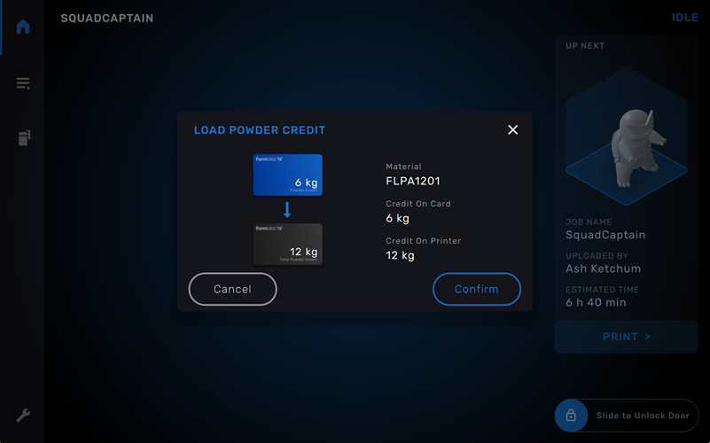 Adding fresh powder to the Fuse Sift