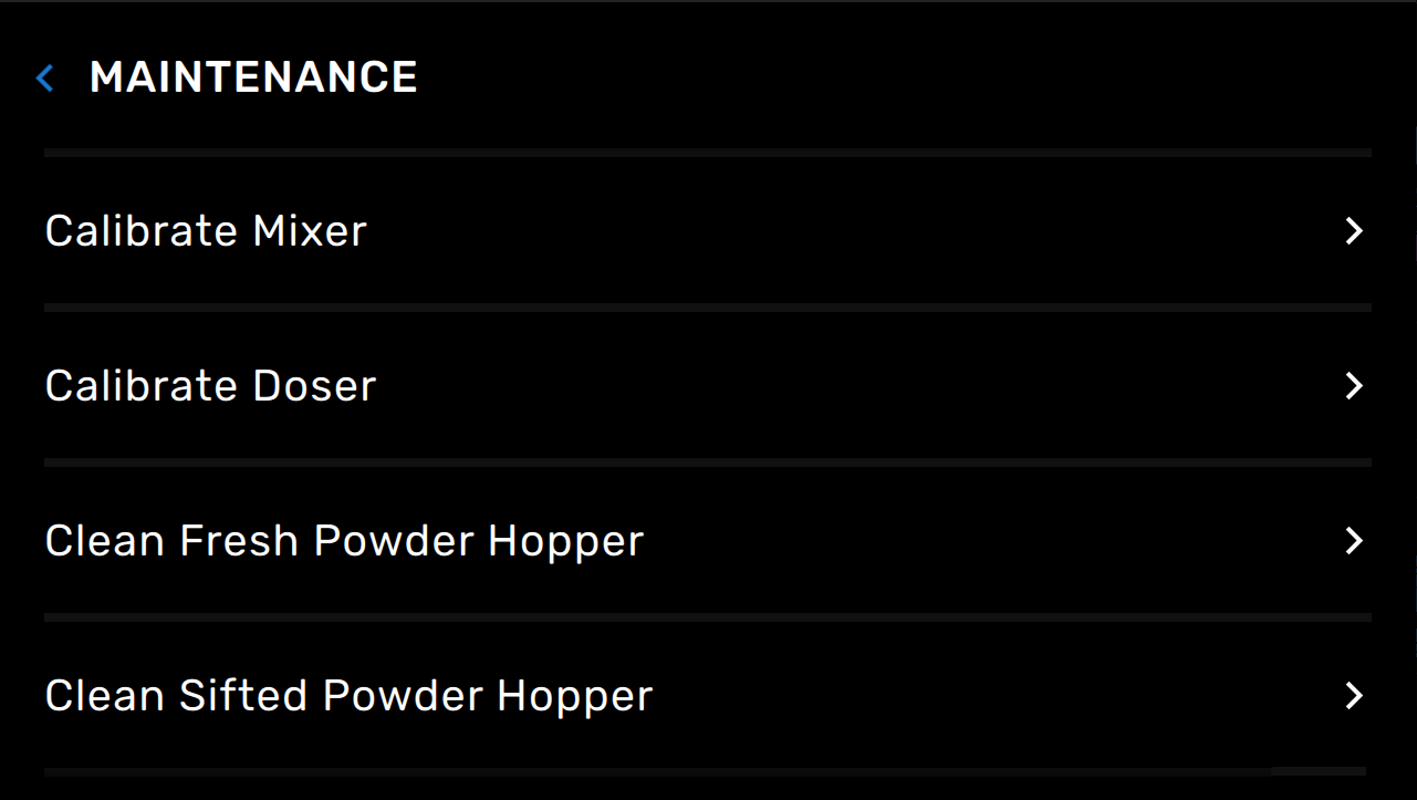 Calibrating the mixer (Fuse Sift)