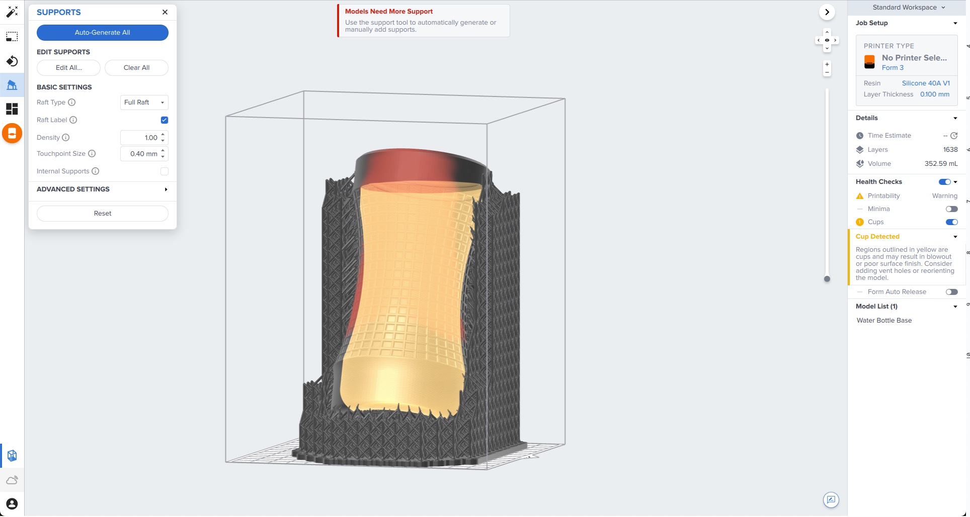 Advanced tips for printing with Silicone 40A Resin