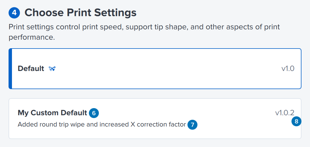 Print Settings guide
