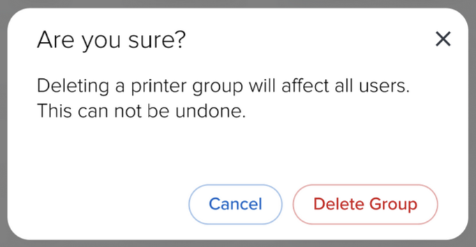 Managing a Printer Group with Dashboard