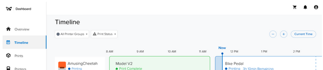 Tracking print progress with Dashboard