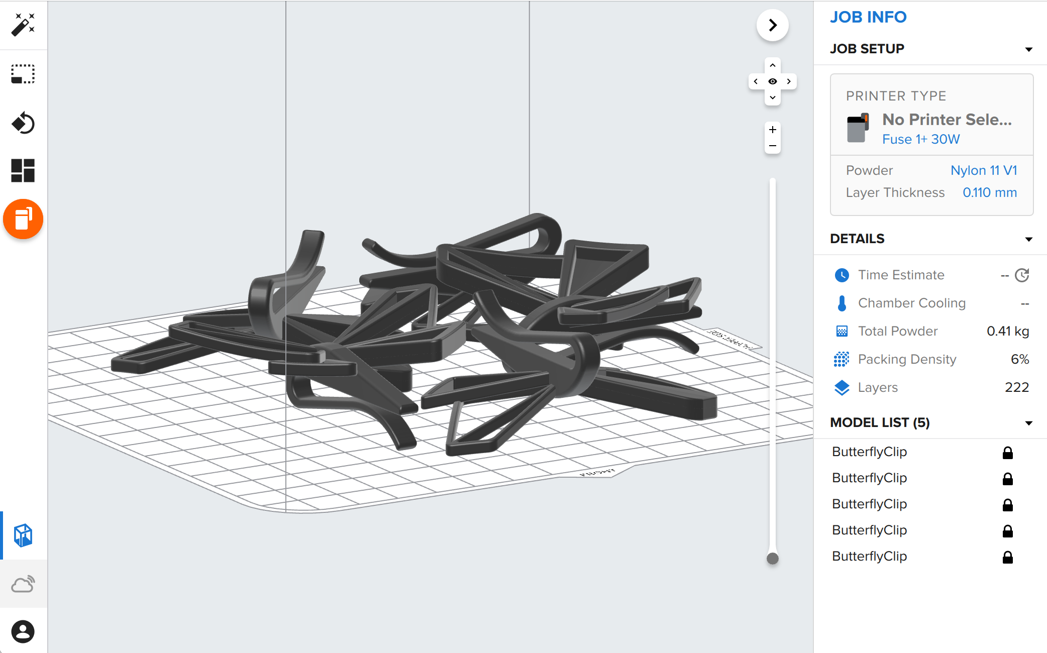 Locking model orientation (SLS)
