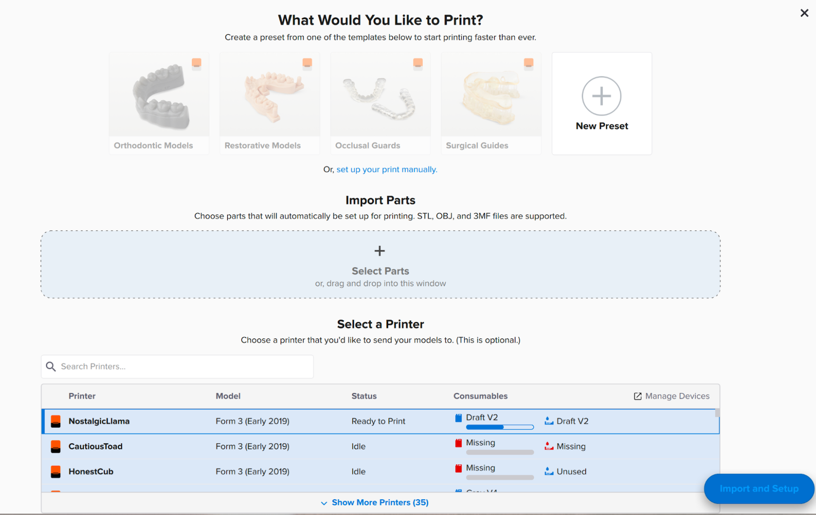 Preparing dental scans for printing with PreForm Dental Workspace