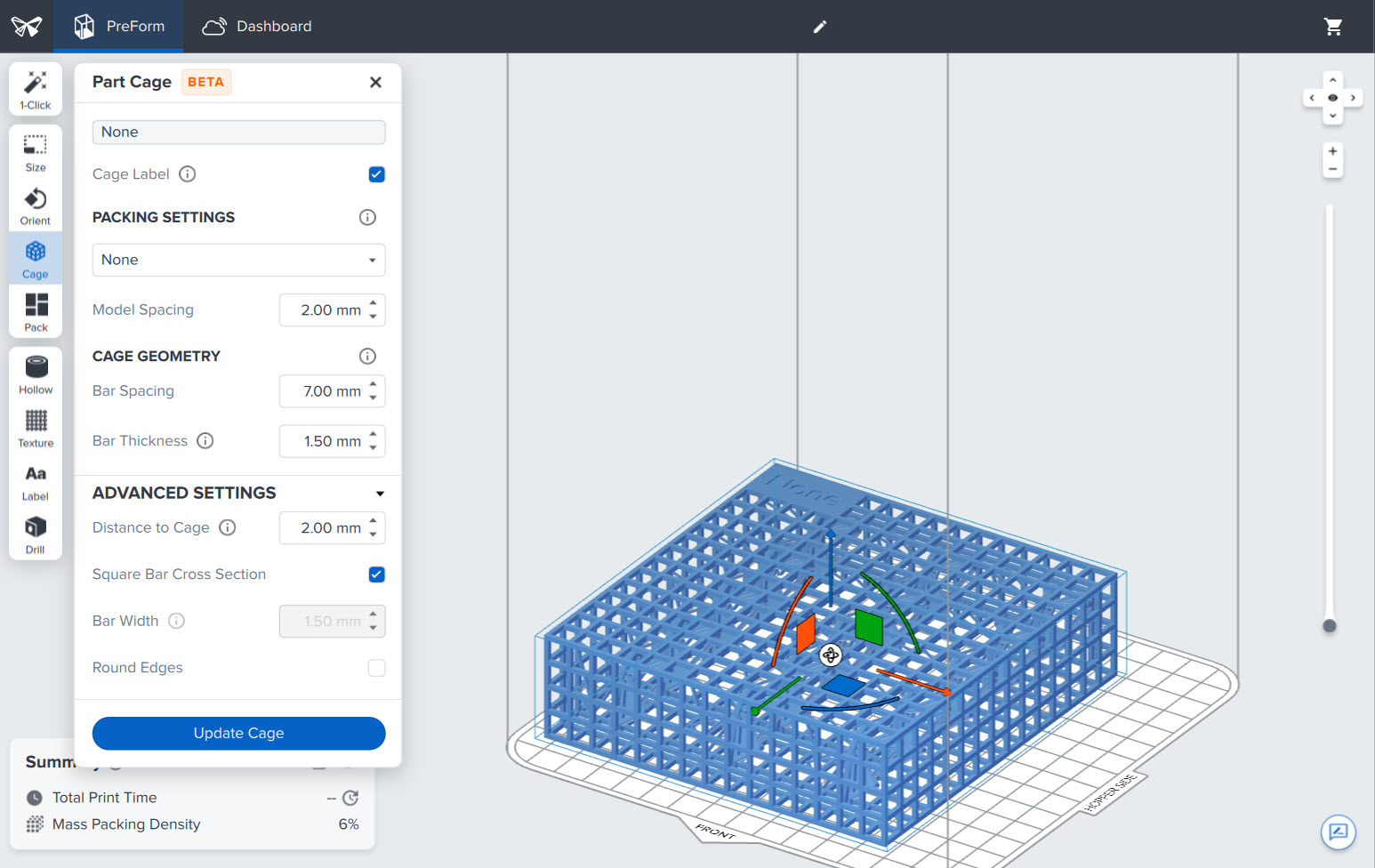 Preparing models for printing with 3D Packing (SLS)