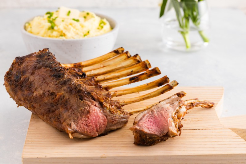 Roasted Rack of Lamb Recipe - Seven Sons Farms