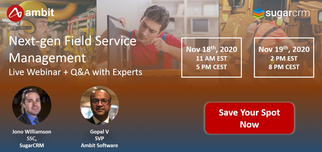 Register here for Next Generation Field Service Management Webinar from ...