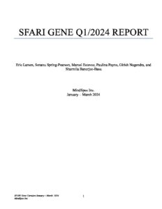 2024 Q1 SFARI Gene Report - SFARI Gene