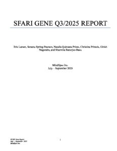 SFARI Gene Q3 2025 Report - SFARI Gene