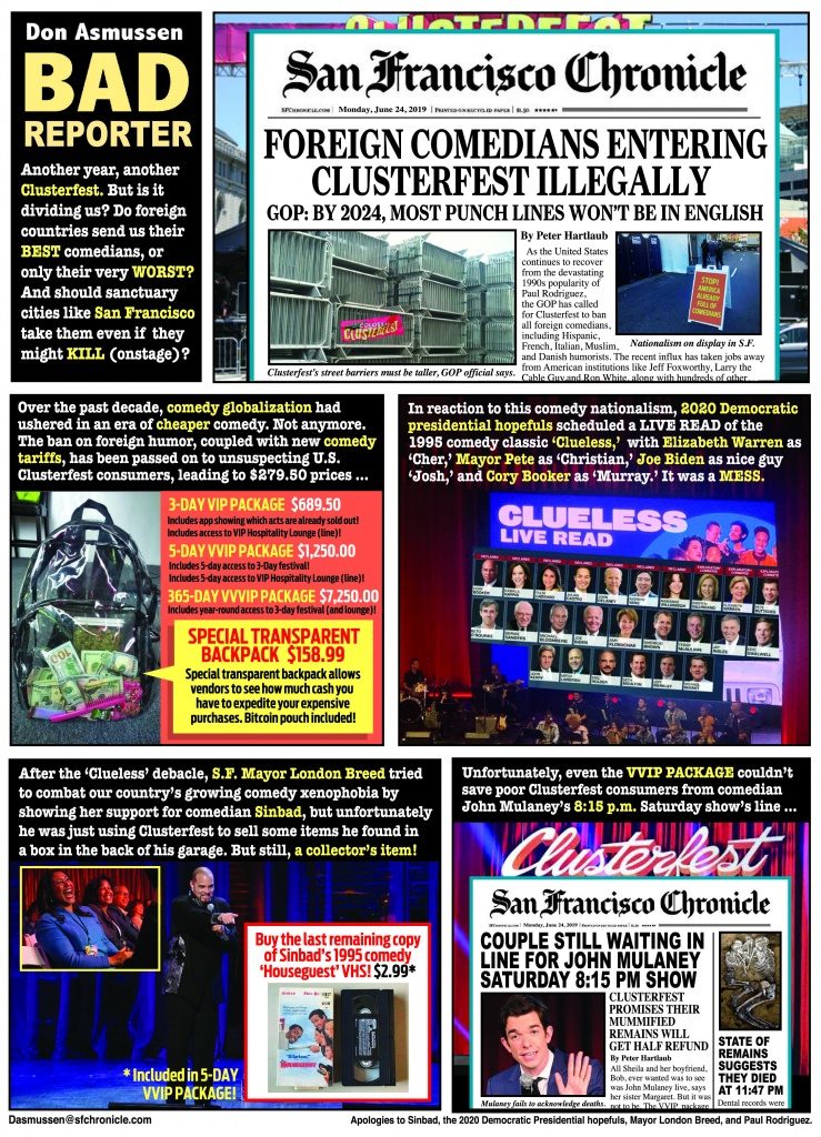 Dispatches from 'Bad Reporter' at Clusterfest 2019 | Datebook